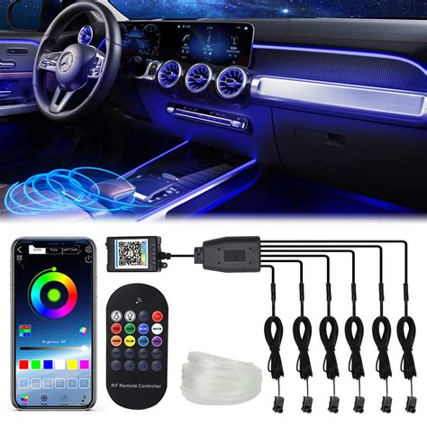 Buy 6 In 1 Car LED Strip Lights RGB Car Interior Lights With 315