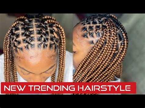 HOW TO Criss Cross Knotless Braids No Rubber Bands Step By Step