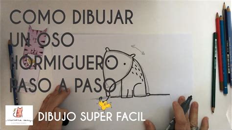 COMO DIBUJAR UN OSO HORMIGUERO PASO A PASO YouTube