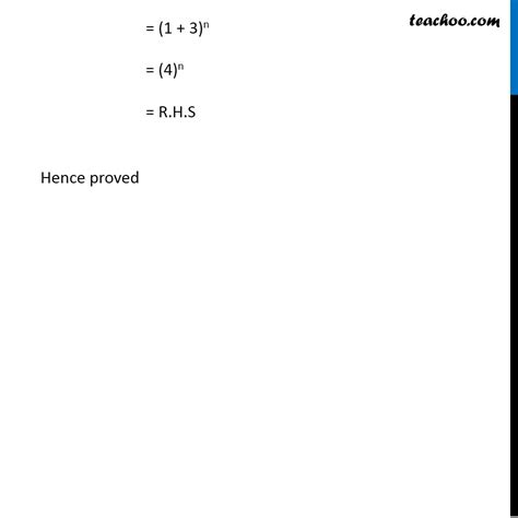 ex 7 1 14 prove that sum r 0 n 3 r ncr 4 n ex 7 1