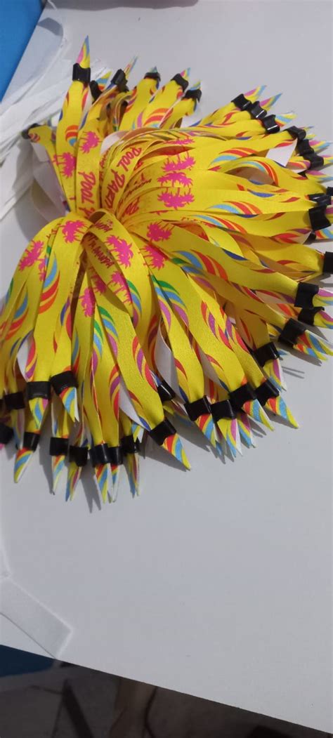 Pulseira De Identifica O Para Festas Eventos Tecido No Elo Vl