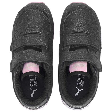 Puma Vista Glitz Velcro Infant Trainers Black Dressinn