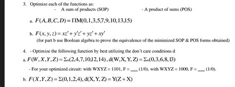 solved optimize each of the functions as a sum of products