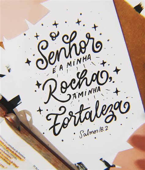 Dia De Daysofbiblelettering O Senhor A Minha Rocha A Minha