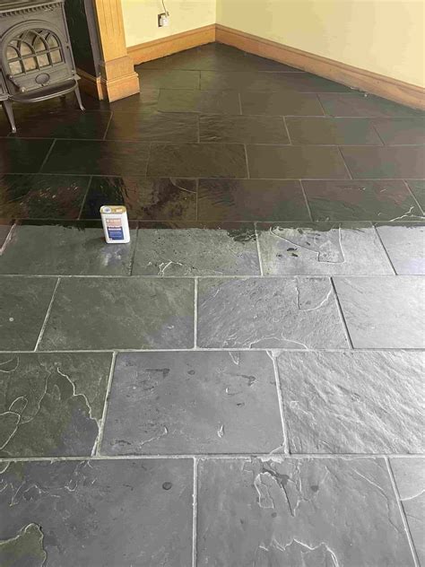 Stripping And Re Sealing A Slate Tiled Floor In Bromsgrove