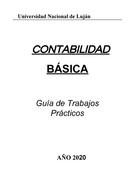 Guia Gu A De Tps De Contabilidad Basica Universidad