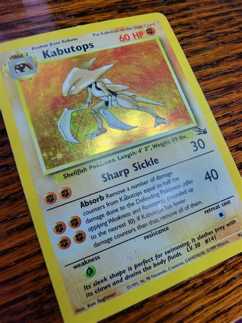 Kabutops Pl Holo Rare Vintage Wotc English Fossil Set