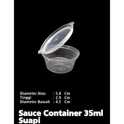 Jual Sauce Container Tempat Saos Plastik 35 Ml Cup Sambal Shopee