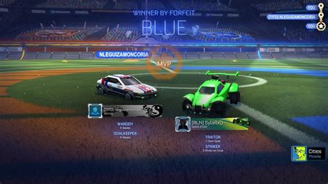 CITIES THROTTLE PLAYER ANTHEM MVP ROCKET LEAGUE YouTube