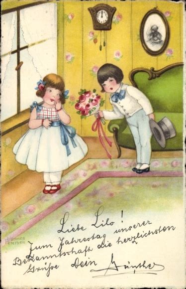 K Nstler Ansichtskarte Postkarte Petersen Hannes Junge Akpool De