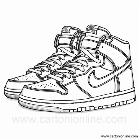 Nike Shoes Coloring Page