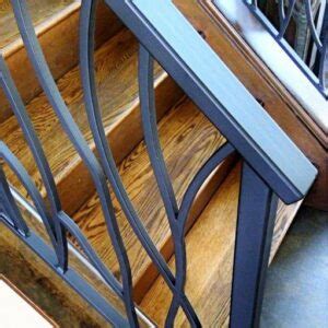 Nouveau Wavy Metal Stair Rail Great Lakes Metal Fabrication