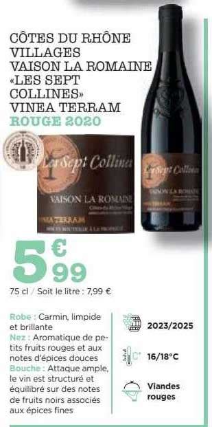 Promo Côtes Du Rhône Villages Vaison La Romaine les Sept Collines