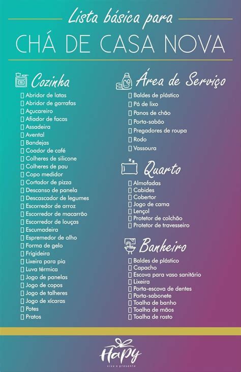 Lista de casa nova tudo o que você precisa saber para fazer Home