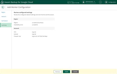 Step Finish Working With Wizard Veeam Backup For Google Cloud User