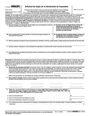Form 4506 SP Rev 3 2019 Request For Copy Of Tax Return Spanish