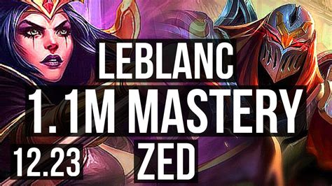 LEBLANC Vs ZED MID 7 Solo Kills 1 1M Mastery 19 6 18 300 Games