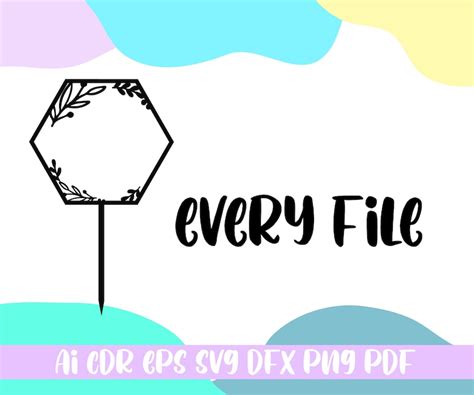 Circle Frame Svg Bundle Cake Topper Svg Files For Cricut Etsy