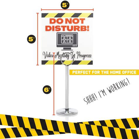 Do Not Disturb Sign Stand 2 Sided Meeting In Progress Desk Sign For