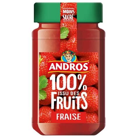 Confiture fraise ANDROS le pot de 250g à Prix Carrefour