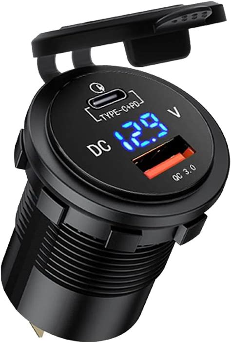 Prise De Chargeur De Voiture USB C 48W Prise De Voiture Qidoe 12V 24V
