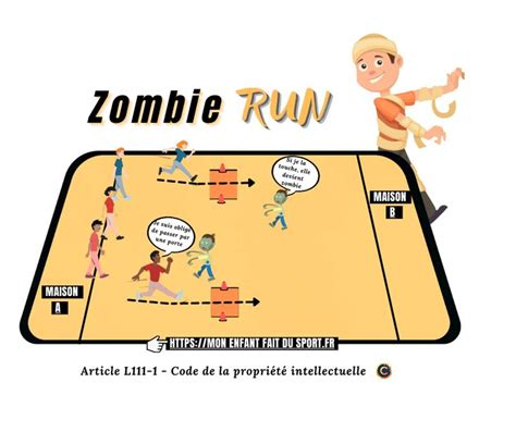 Règle du jeu du ZOMBIE RUN jeu de poursuite sportif pour enfant Mon