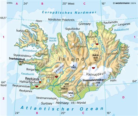 Island Karte Atlas