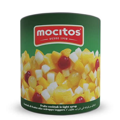 COCKTAIL DE FRUTAS EN ALMÍBAR Y SIN AZÚCAR Mocitos
