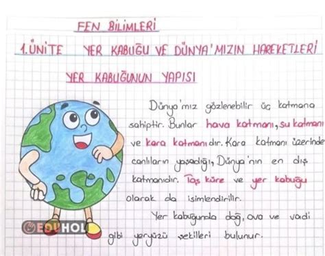 4 Sınıf Fen Bilimleri Yer Kab Eduhol Etkinlik İndir Oyun Oyna