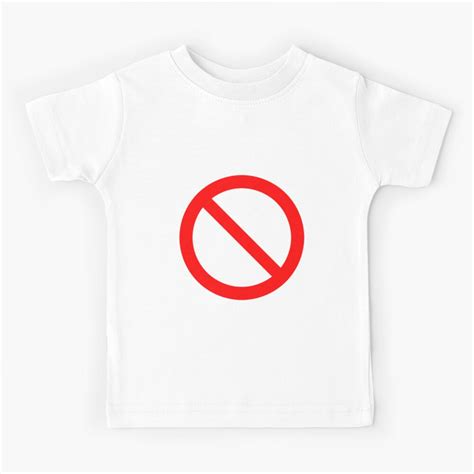Camiseta Para Ni Os Ning N Signo De Prohibici N De S Mbolo Prohibido