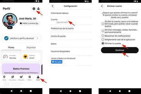 Cómo eliminar una cuenta de Badoo de forma definitiva