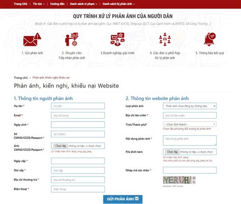 TIẾP NHẬN THÔNG TIN PHẢN ÁNH VÀ CÔNG BỐ DANH SÁCH WEBSITE THƯƠNG MẠI