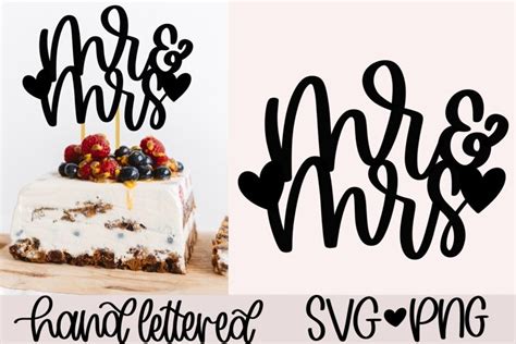 Mr Mrs Cake Topper SVG