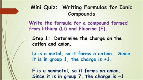 Naming Ionic Compounds Writing Emp Formulas CompoundWorksheets
