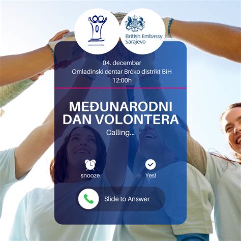 POZIV PROSLAVA MEĐUNARODNOG DANA VOLONTERA PRONI Centar za