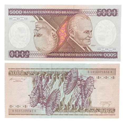 CÉDULA 5000 Cruzeiros Marcon Numismática