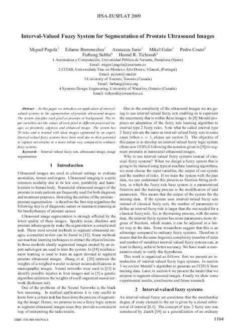 pdf interval valued fuzzy system for segmentation of prostate ultrasound images hamid r