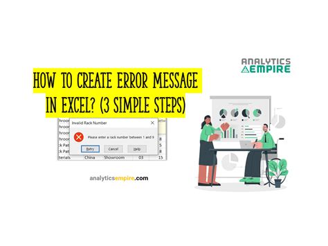 How To Create Error Message In Excel 3 Simple Steps