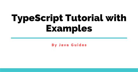 typescript tutorial with examples