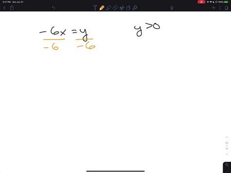 solved suppose y is a positive integer determine whether x is positive or negative 6 x y