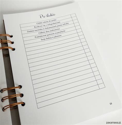 Planer ślubny organizer terminarz planner eko 2701762 Pakamera pl