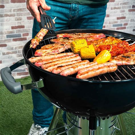 Barbacoa de Carbón Portátil con Ruedas Kekai Yellowstone 58x47x100 cm