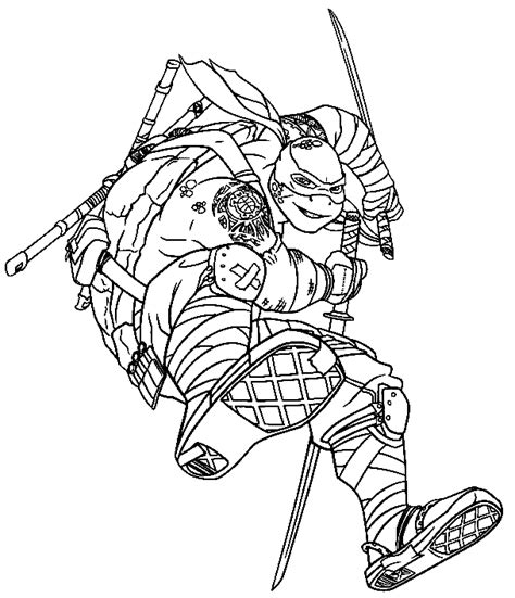 Coloriage Leonardo TMNT Coloriages gratuits à imprimer