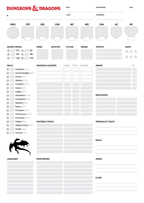Form Fillable Pdf D D Character Sheet Boccob S Blessed Blog Complete