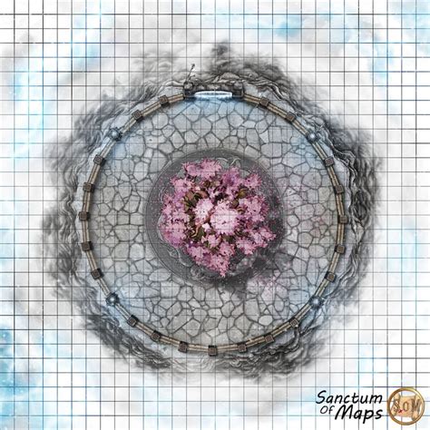 Sakura Tree Arena Battle Map Dnd Battle Map D D Battlemap Dungeons