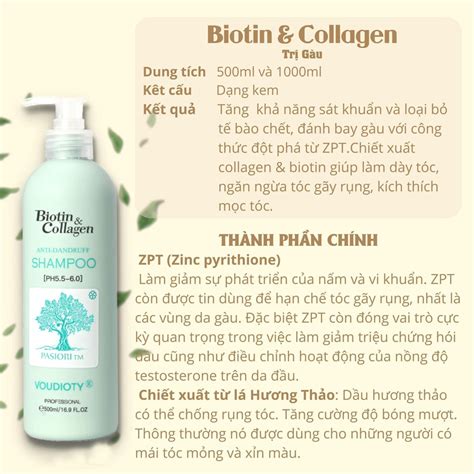 Dầu Gội Biotin Collagen 500ml màu xanh LE NGOC ANH COSMETIC