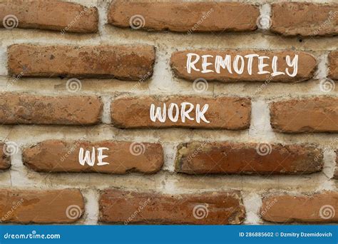 We Work Remotely Symbol Concept Words We Work Remotely On Beautiful