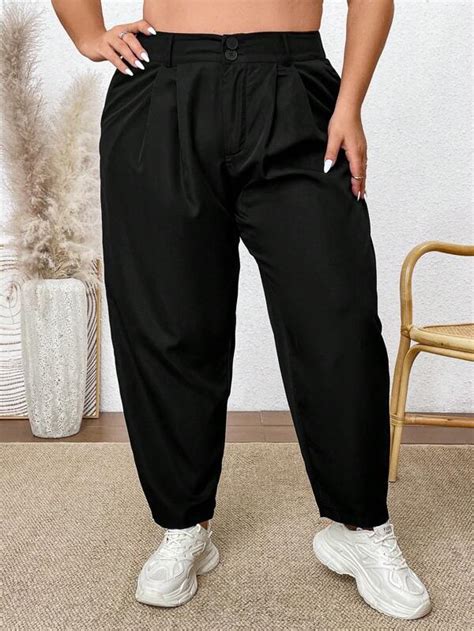 SHEIN CURVE Pantalon Fuselé Pour Femme De Grande Taille Mode en