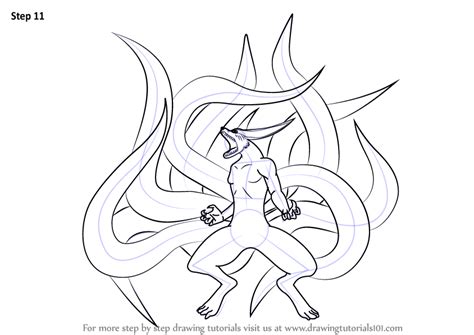 Learn How To Draw Kurama From Naruto Naruto Step By Step Drawing