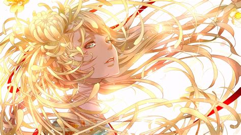 Fondos De Pantalla Ilustraci N Rubia Pelo Largo Anime Chicas